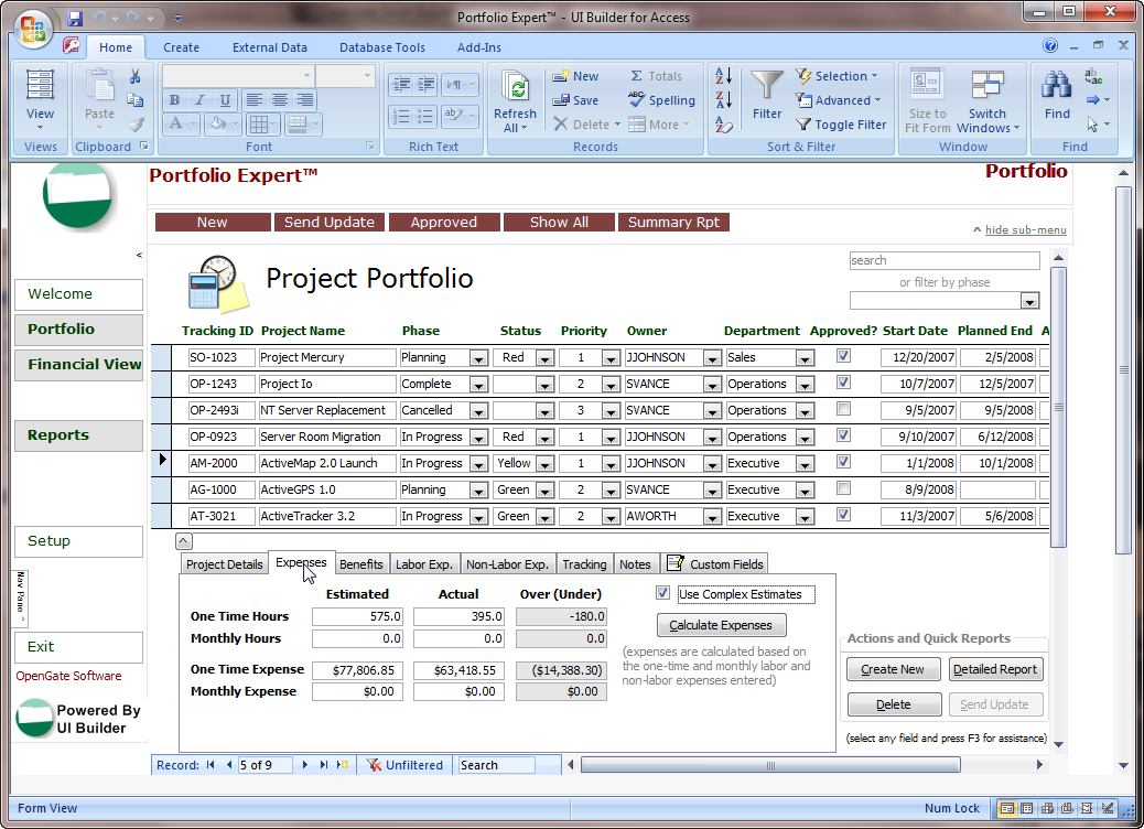 Download Microsoft Excel Project Template Partfreeware